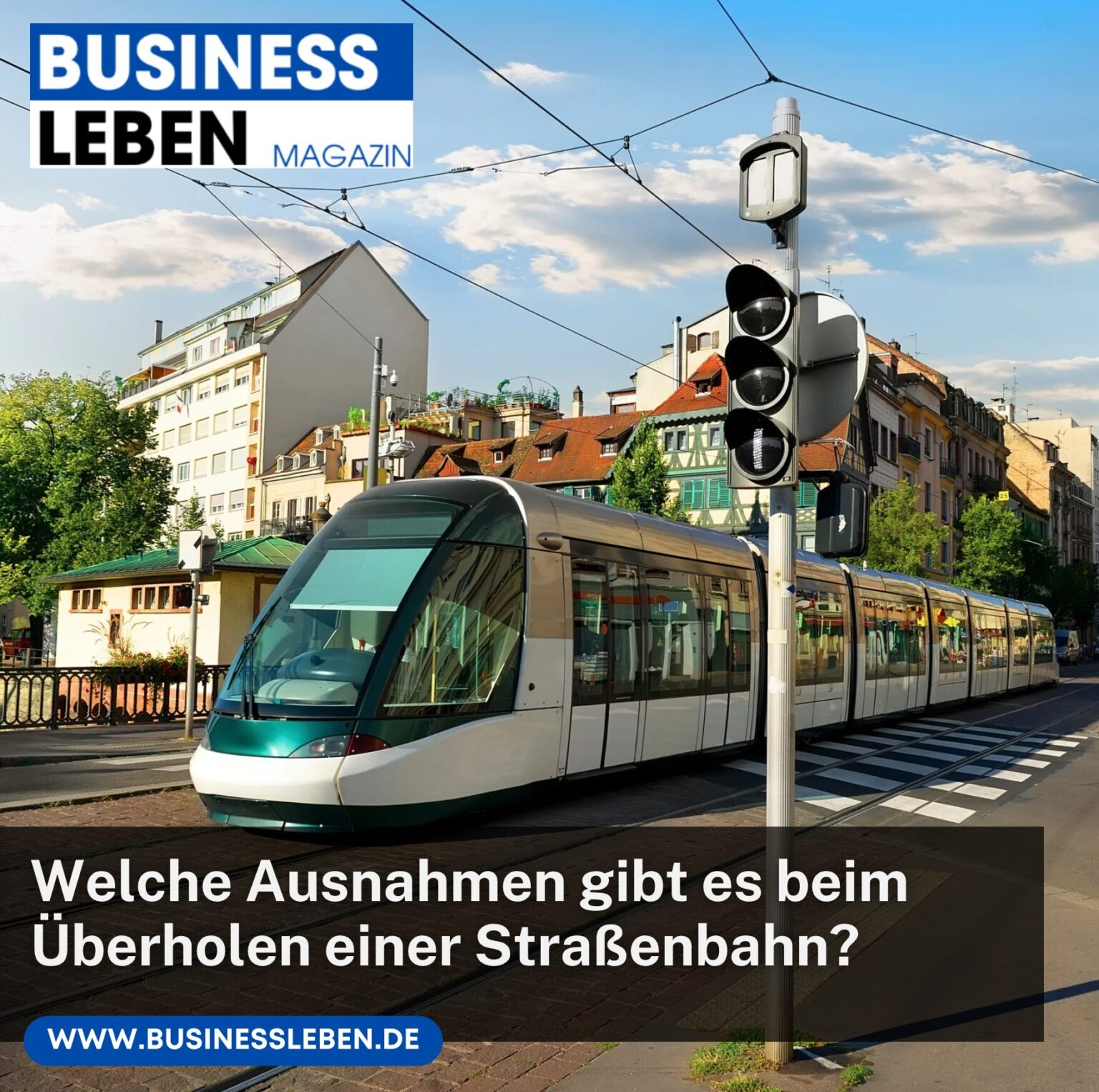 Straenbahn Links Uberholen